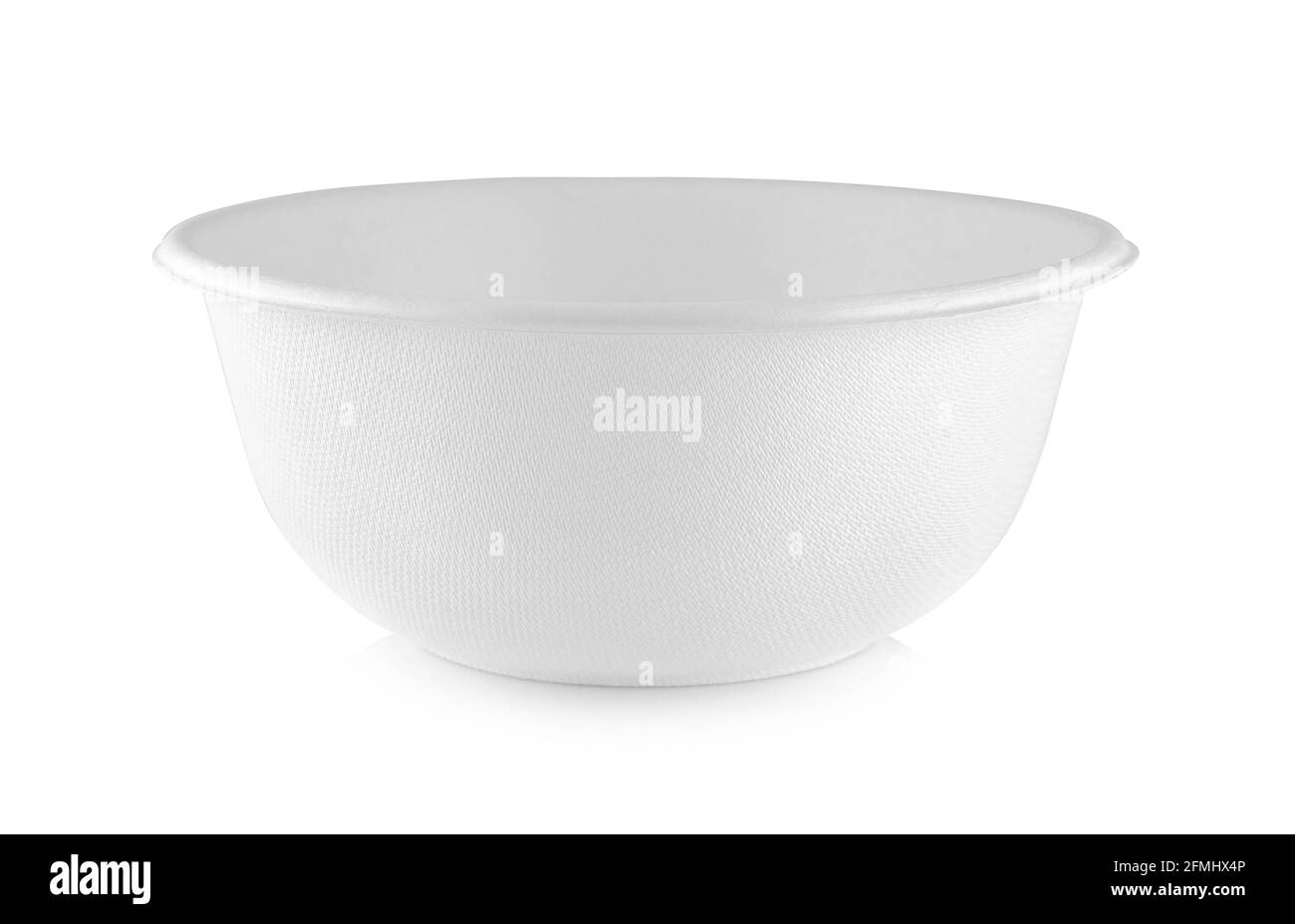 Paper bowl on white background Stock Photo - Alamy