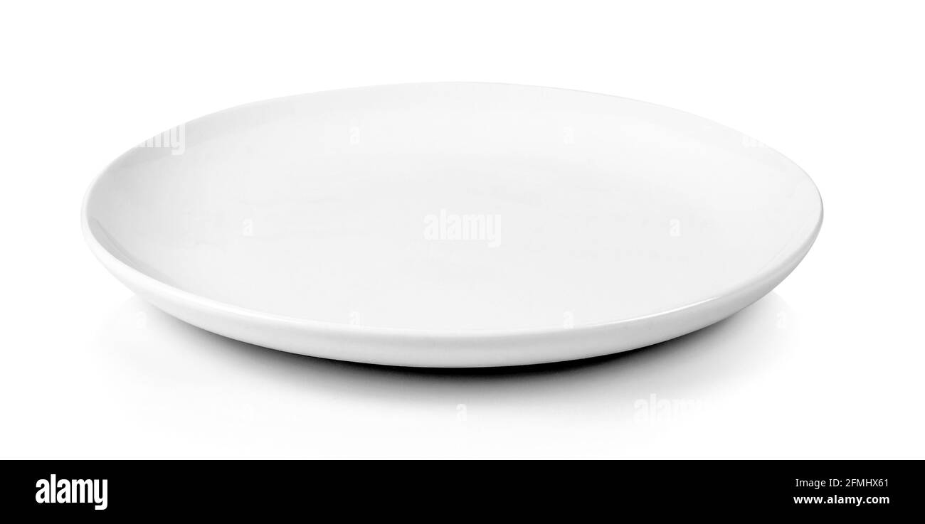 white plate isolated on white background Stock Photo - Alamy