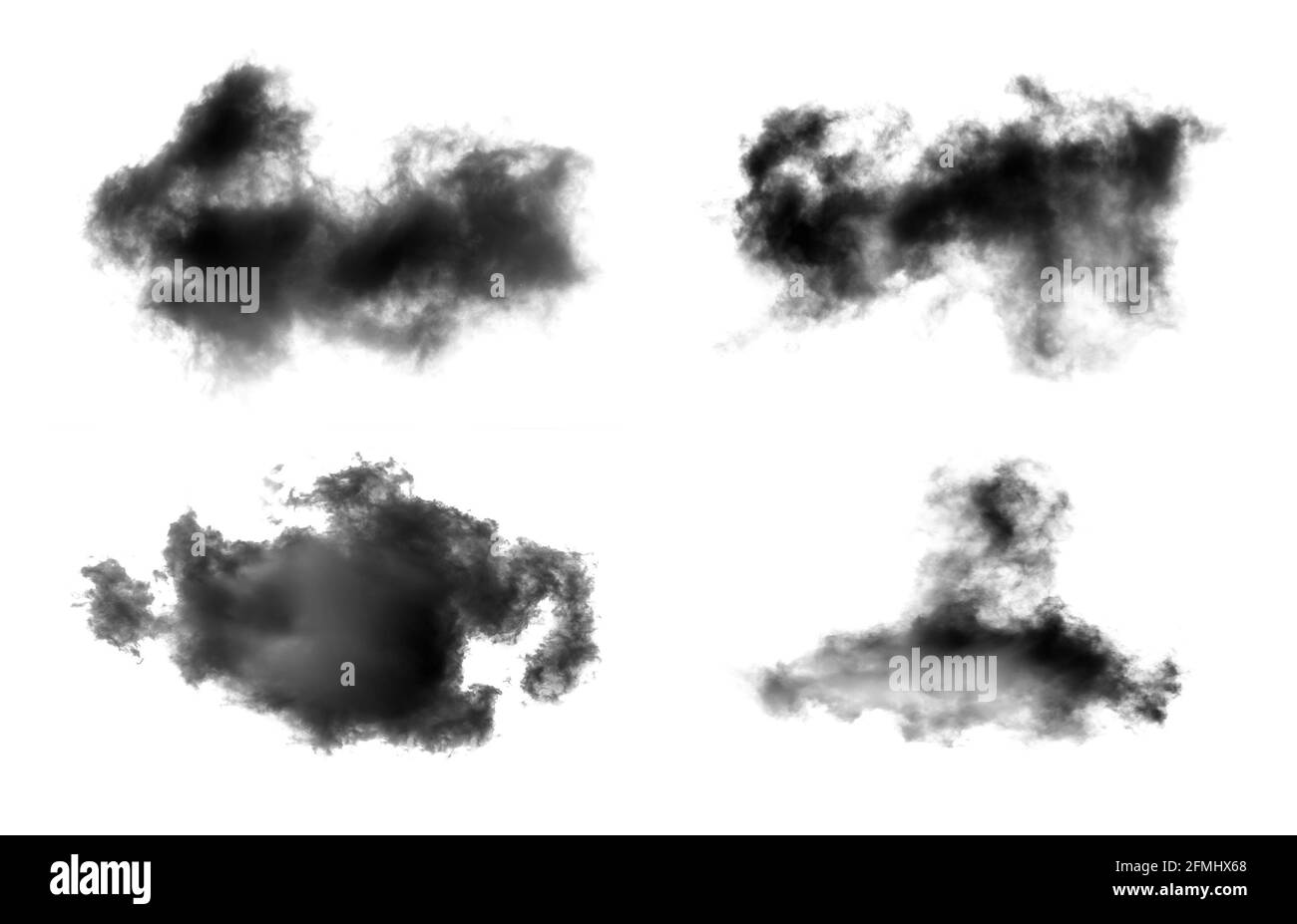 Cloud collection isolated on white background Stock Photo - Alamy