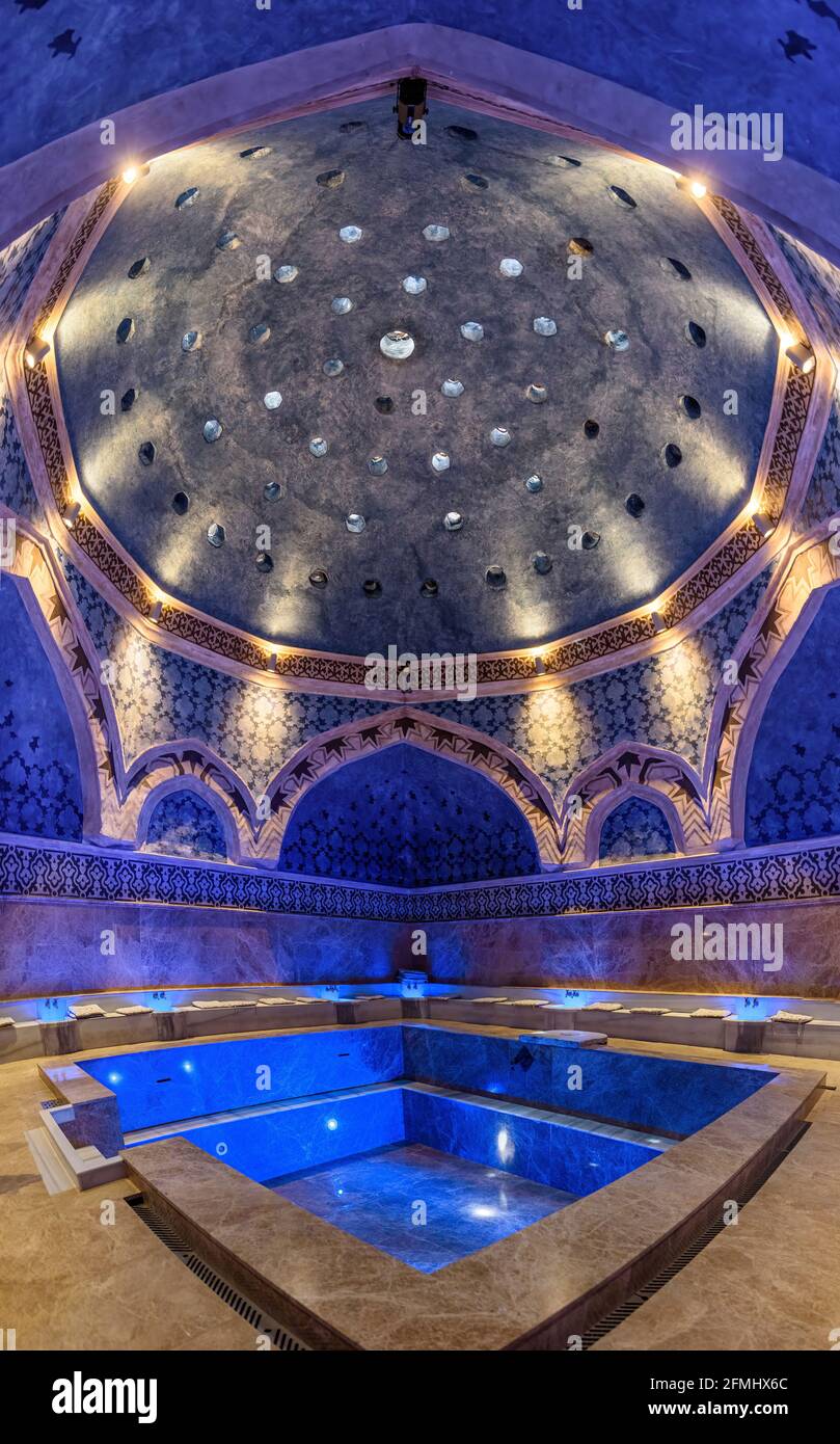 Burgas, Bulgaria. Aquae Calidae, restored ottoman bathroom of Suleiman ...