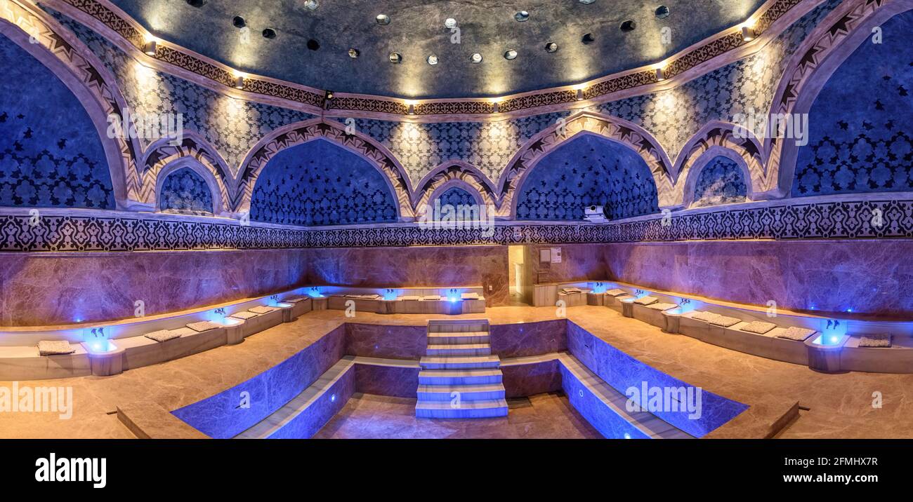 Burgas, Bulgaria. Aquae Calidae, restored ottoman bathroom of Suleiman ...