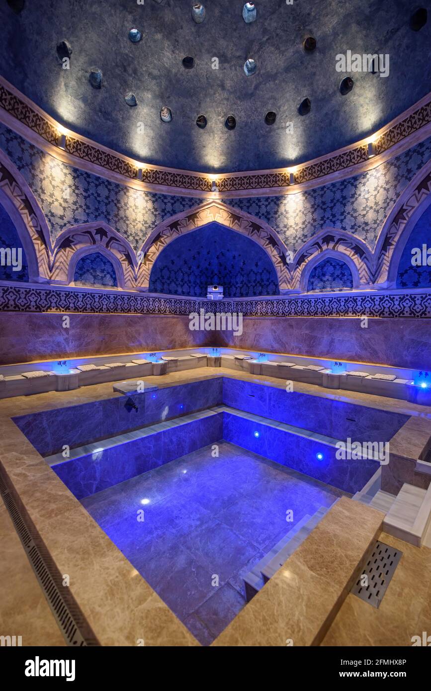 Burgas, Bulgaria. Aquae Calidae, restored ottoman bathroom of Suleiman ...