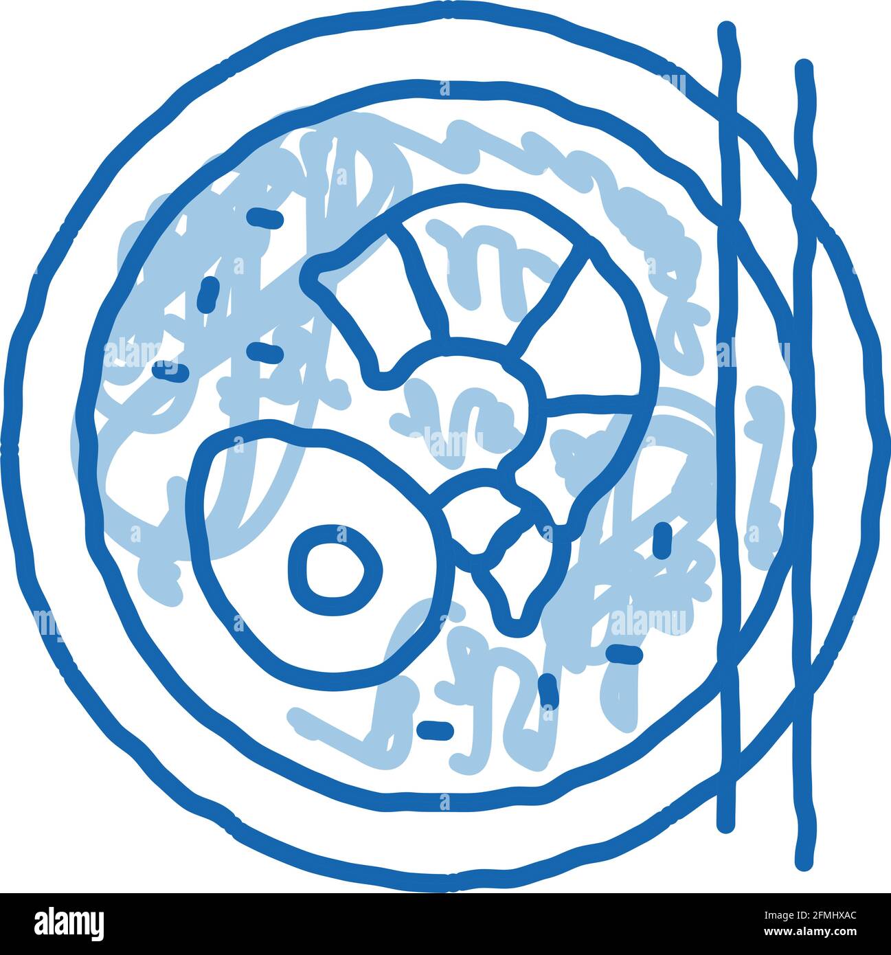 seafood plate doodle icon hand drawn illustration Stock Vector Image ...