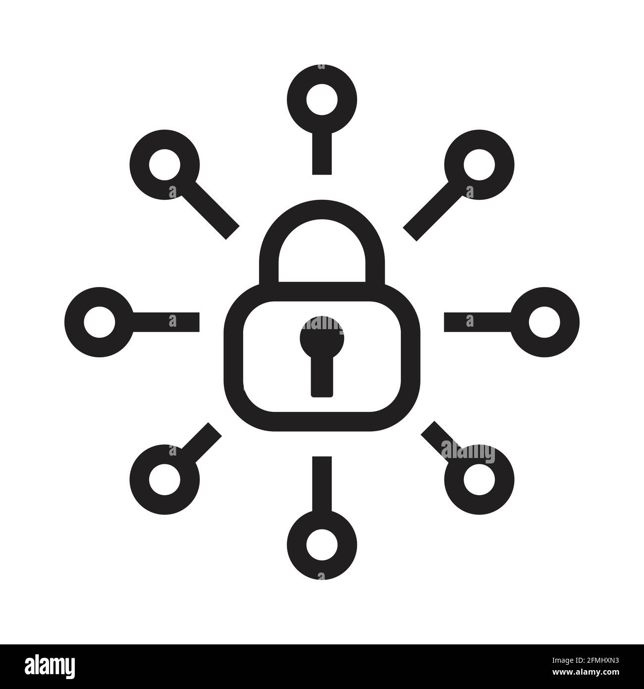 Cyber security icon vector. Security logo Artificial Intelligence ...