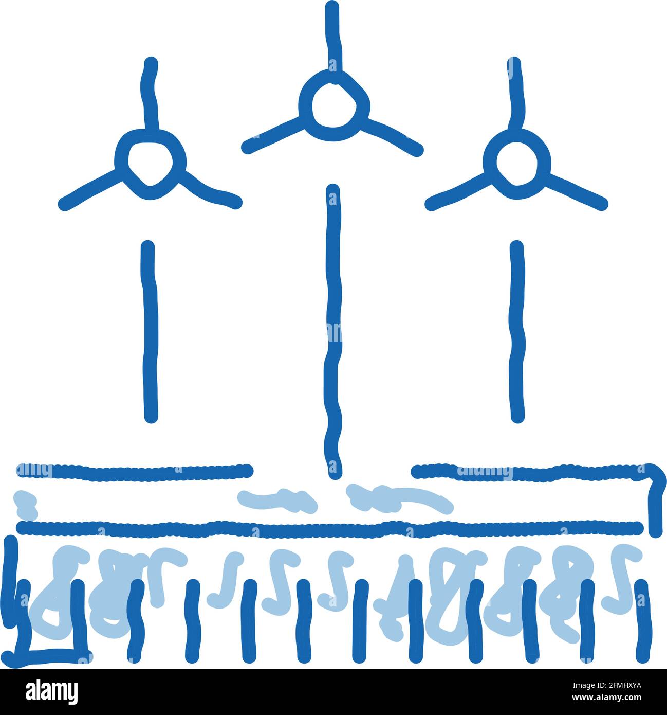 wind energy technicians doodle icon hand drawn illustration Stock ...