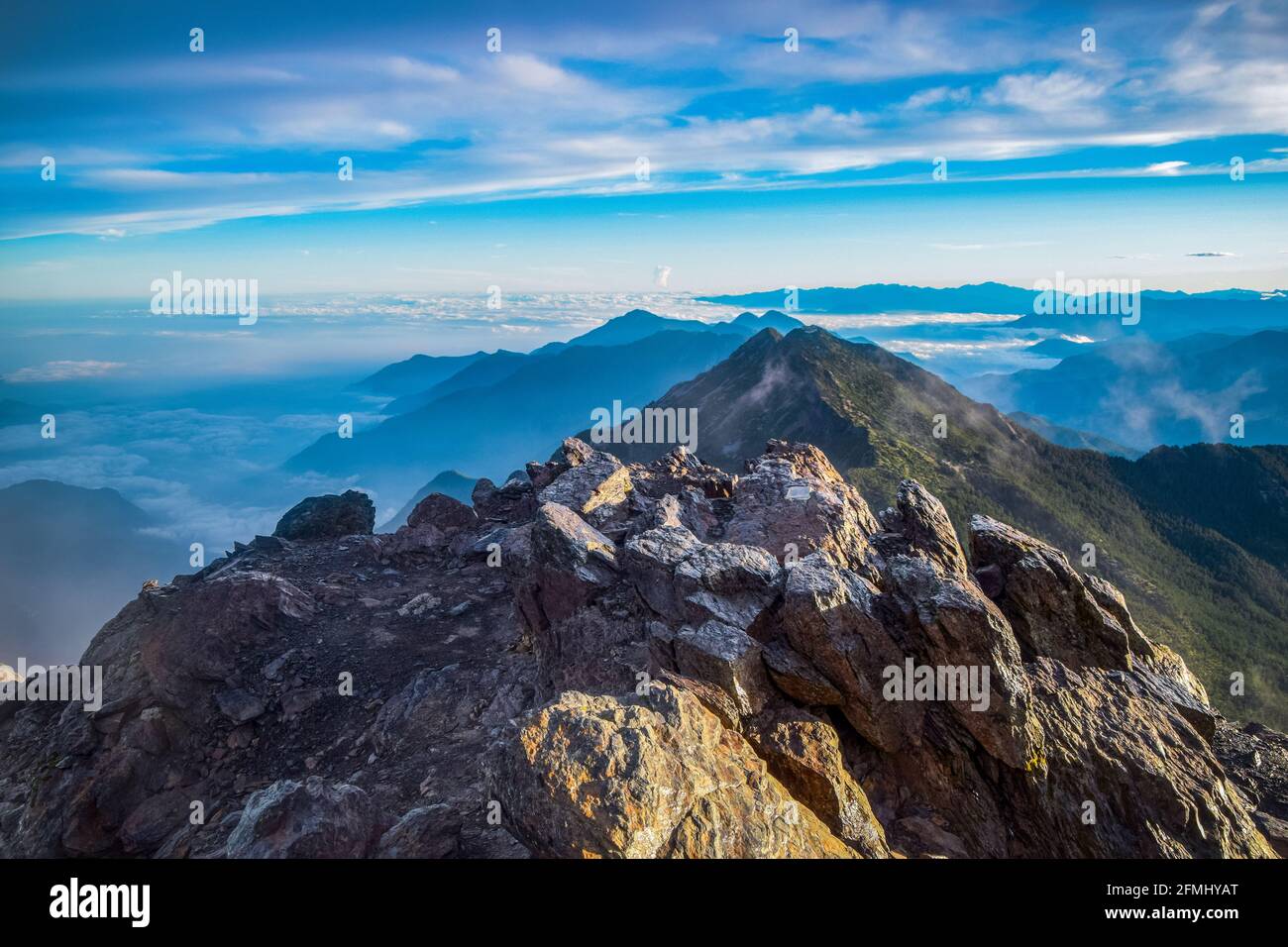 The Highest Mountain on Taiwan Island - Mt.Jade Mountain Landscape ...