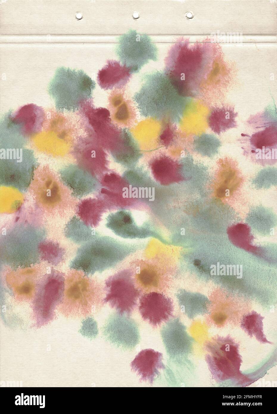 Watercolour splodge on paper hi-res stock photography and images - Alamy