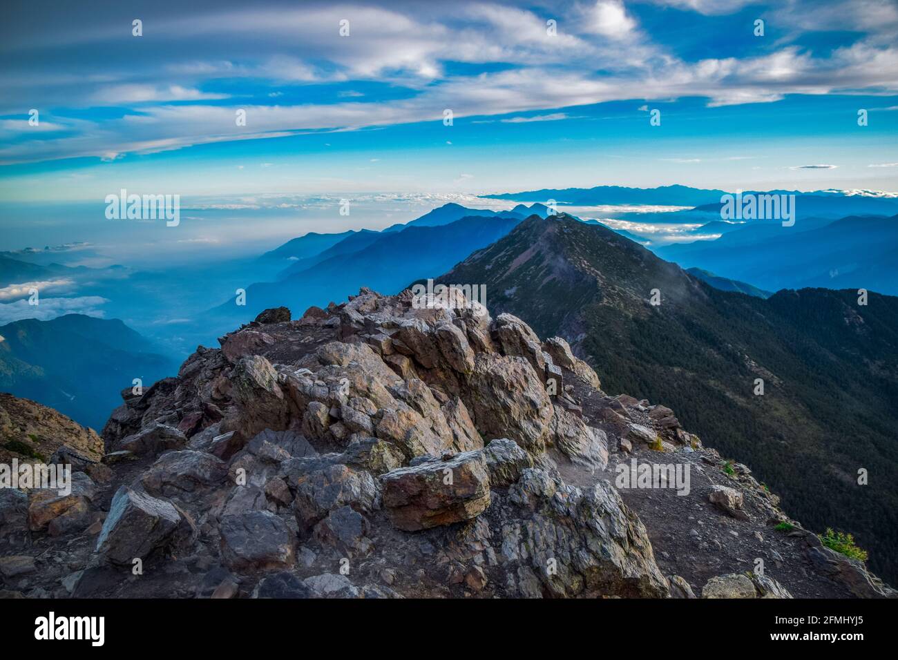 The Highest Mountain on Taiwan Island - Mt.Jade Mountain Landscape ...