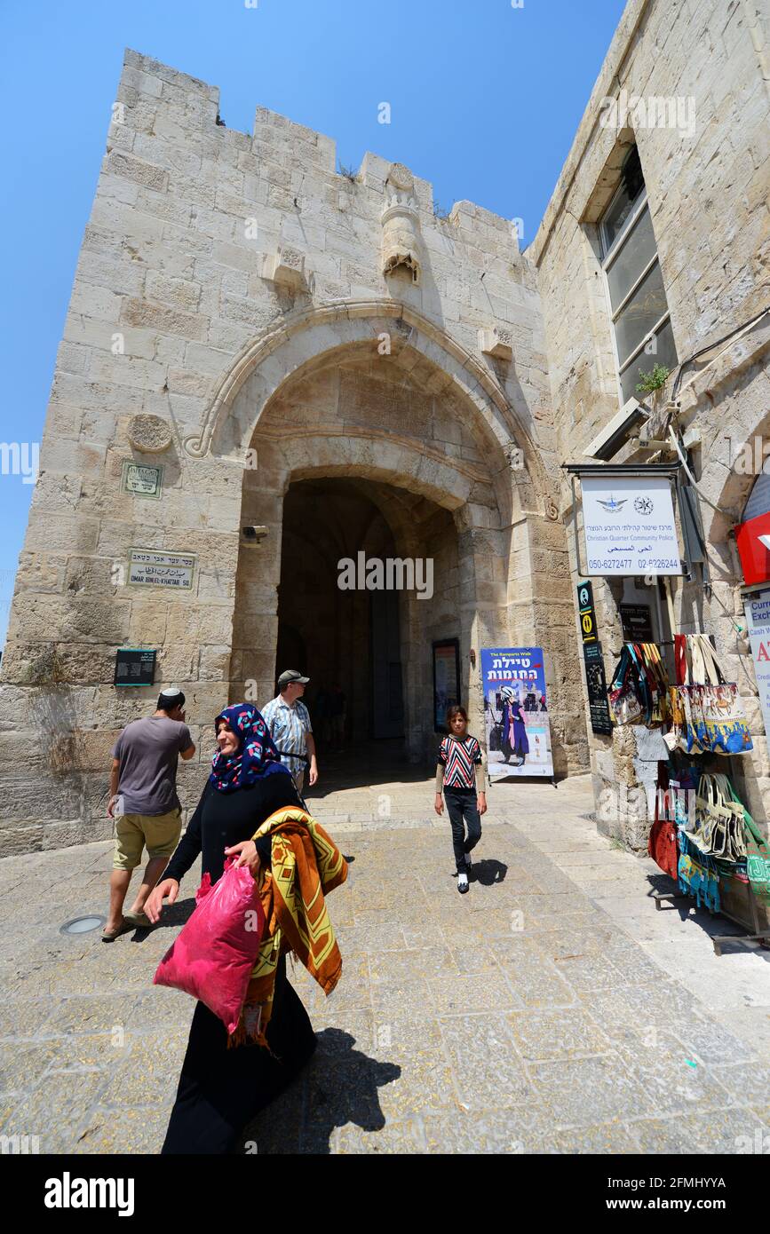 Jaffa gate in the old city of Jerusalem Stock Photo - Alamy