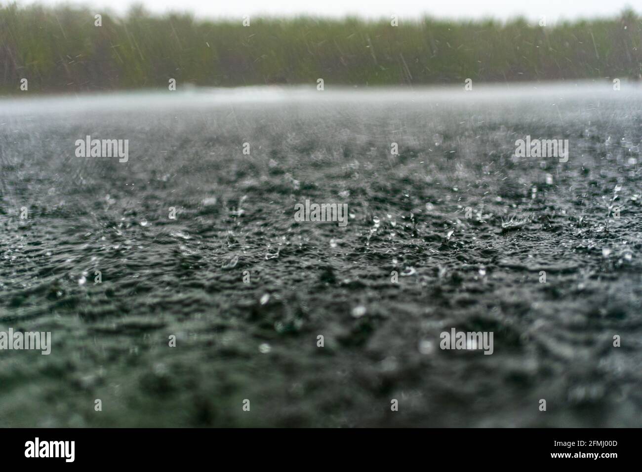 Droplets Hitting The Water Surface Ocean Sea Rain Drops Stock Photo - Alamy