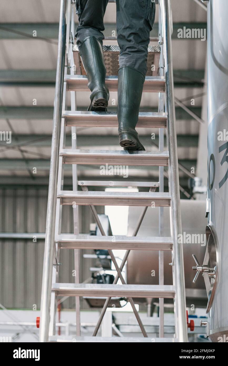 Ascending metal ladder hi-res stock photography and images - Alamy
