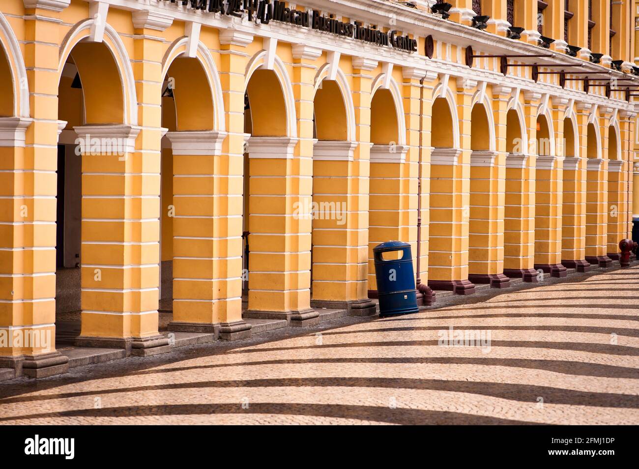 Arches on Colonial building, Macau Stock Photo - Alamy