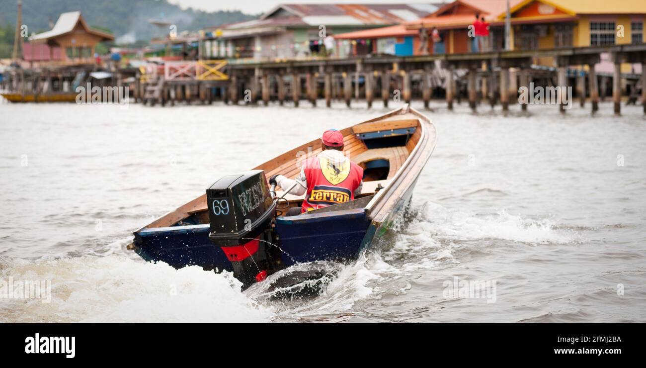 Brunei taxi boat Stock Photo - Alamy