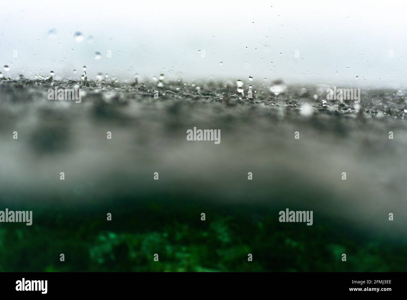 Droplets Hitting The Water Surface Ocean Sea Rain Drops Stock Photo - Alamy