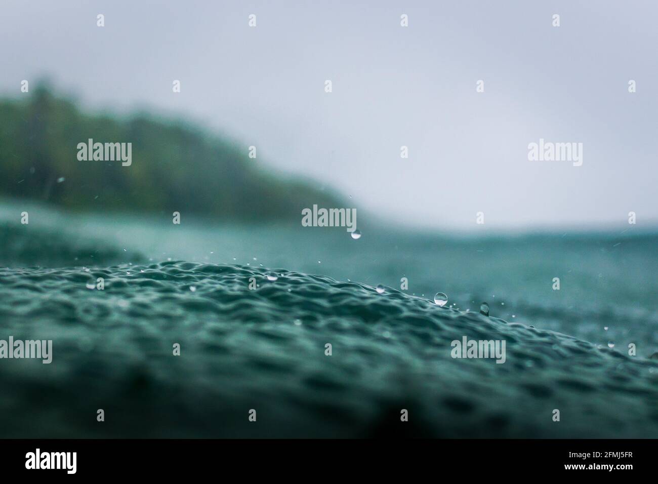 Droplets Hitting The Water Surface Ocean Sea Rain Drops Stock Photo - Alamy