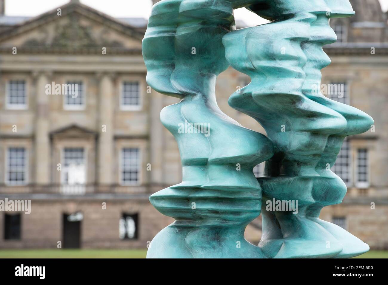 EDITORIAL USE ONLY A sculpture titled 'Runner' by Sir Tony Cragg is ...