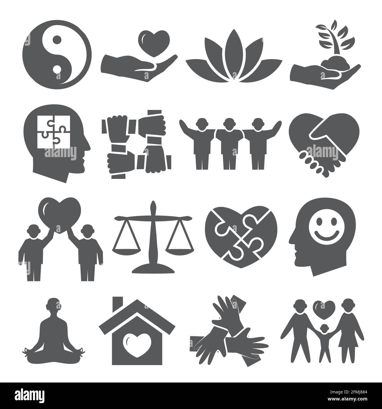 Harmony icons set on white background Stock Vector Image & Art - Alamy