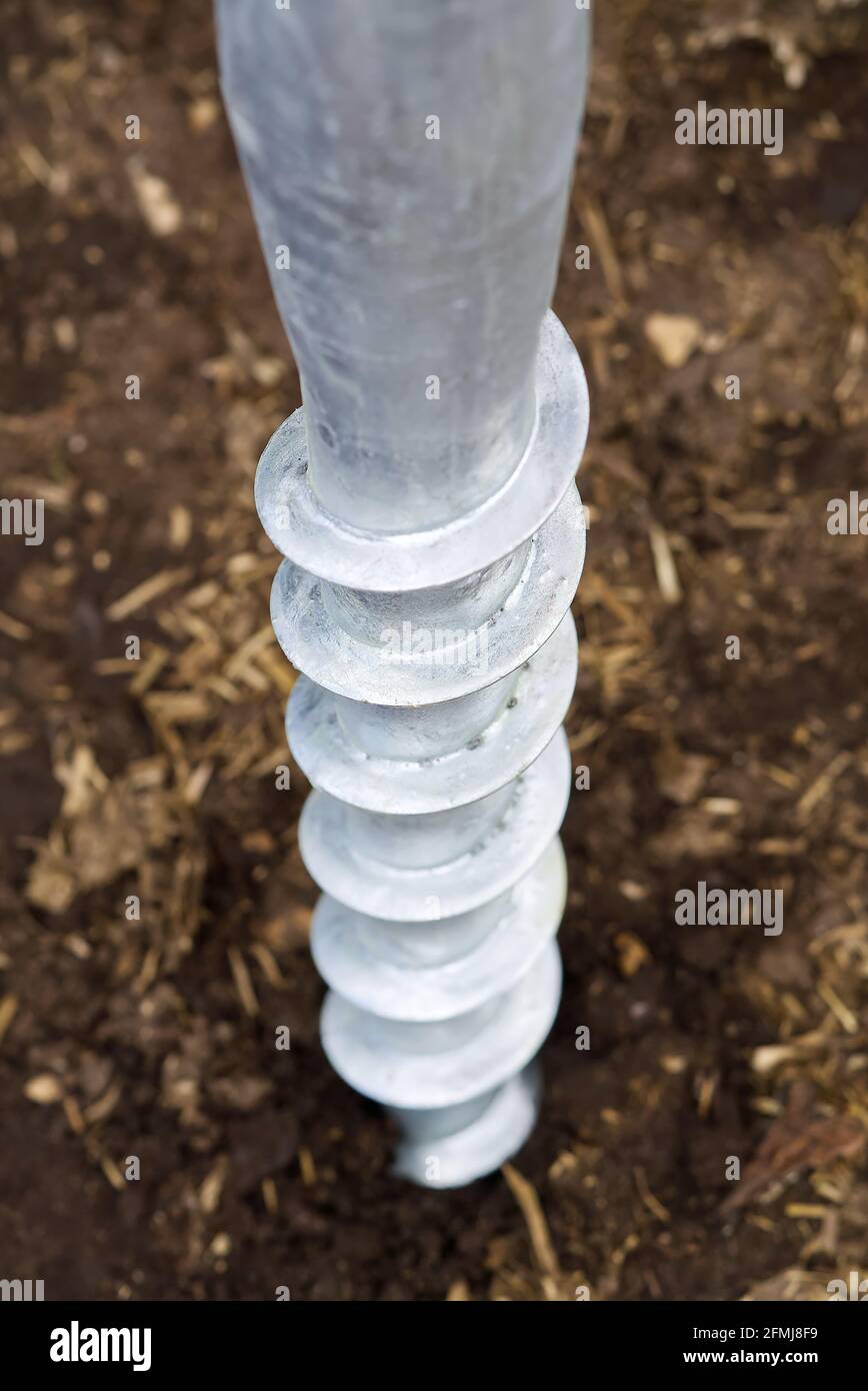 galvanized screw piles for the foundation. Lightweight and fast ...