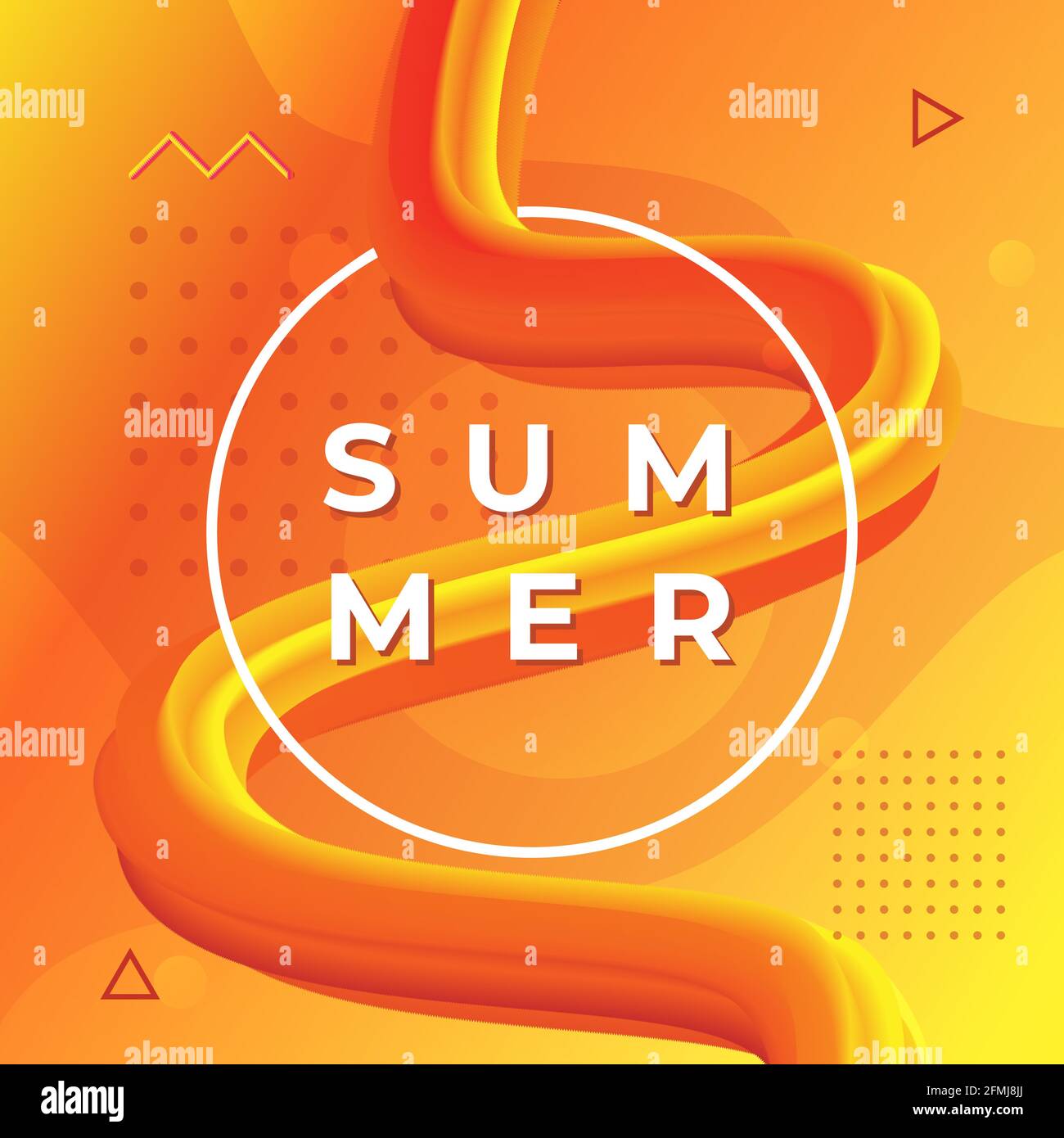 Summer Design With Abstract Blend Background Vector Stock Vector Image ...