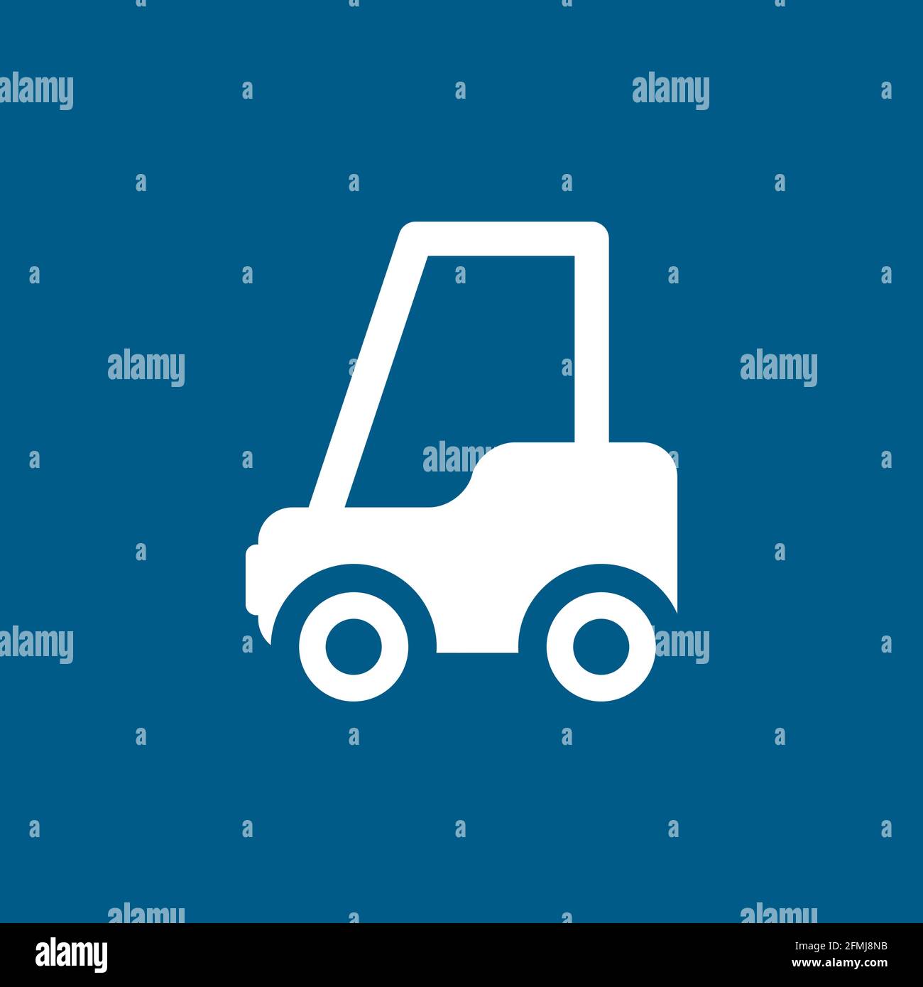 Nano Car Icon On Blue Background. Blue Flat Style Vector Illustration ...