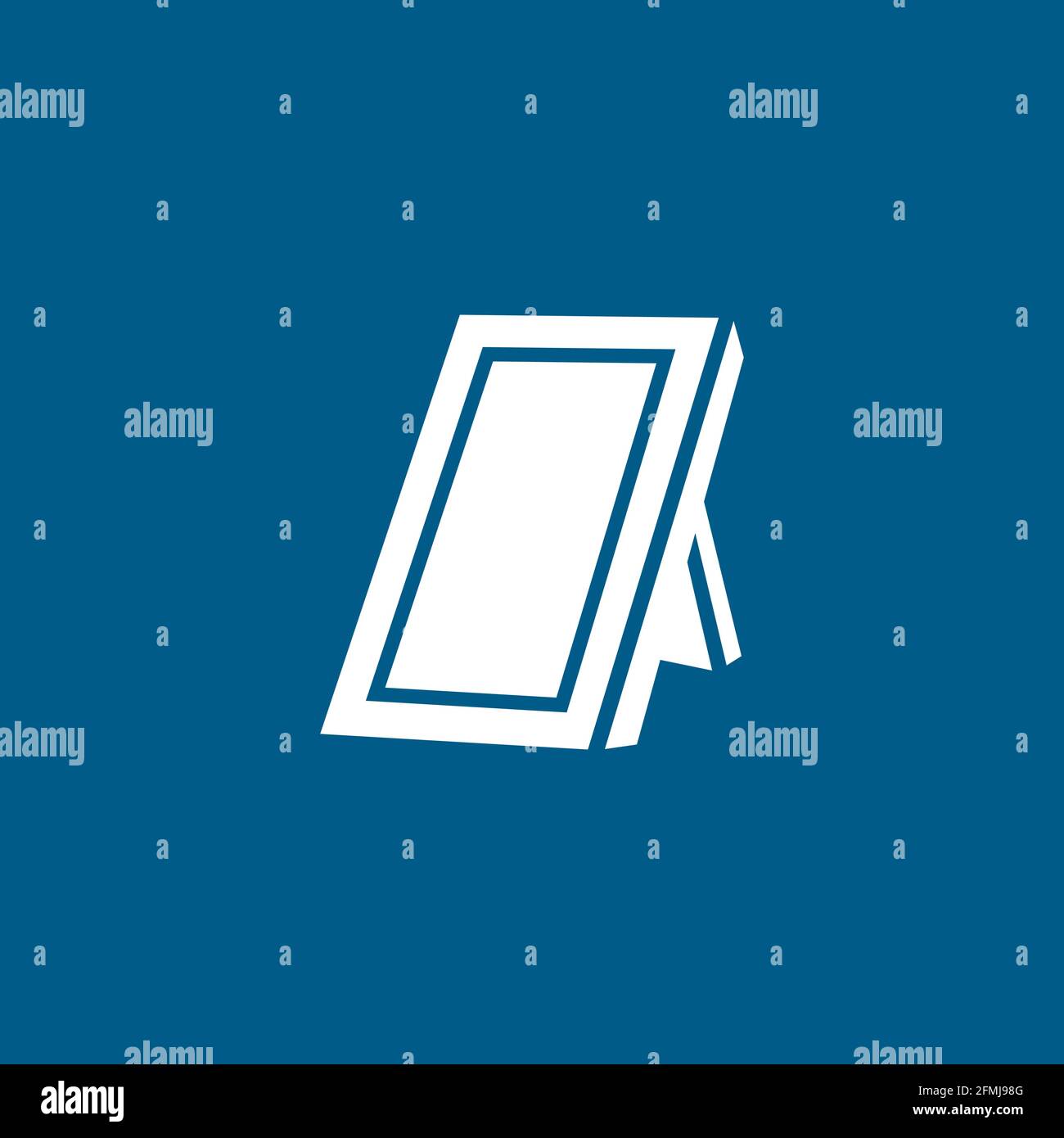 Photo frame blue icon Stock Vector Images - Alamy