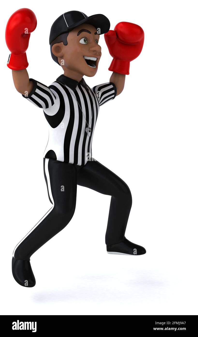Fun 3D Illustration of an american Referee Stock Photo - Alamy