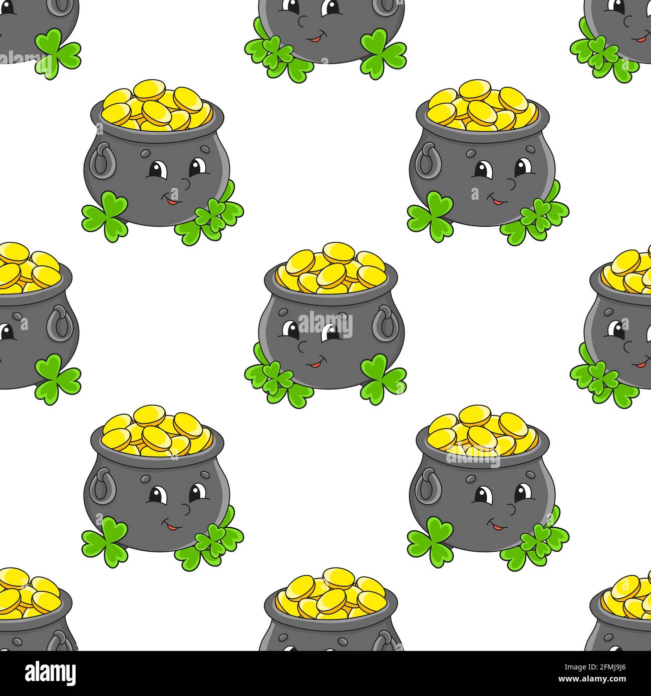 Colored seamless pattern. Cartoon style. Hand drawn. Vector ...