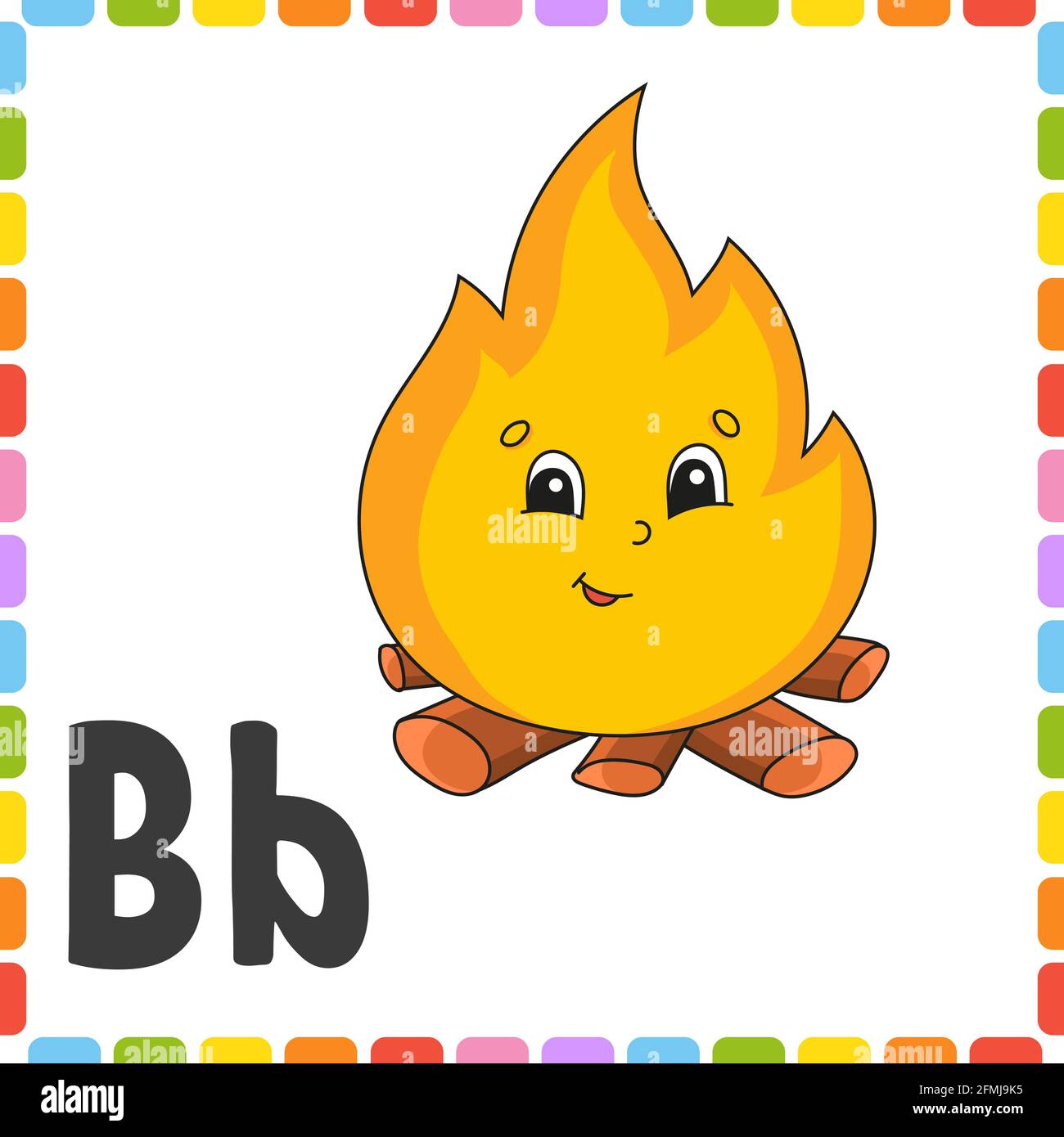 English alphabet. ABC square flash cards. Cartoon character isolated on ...