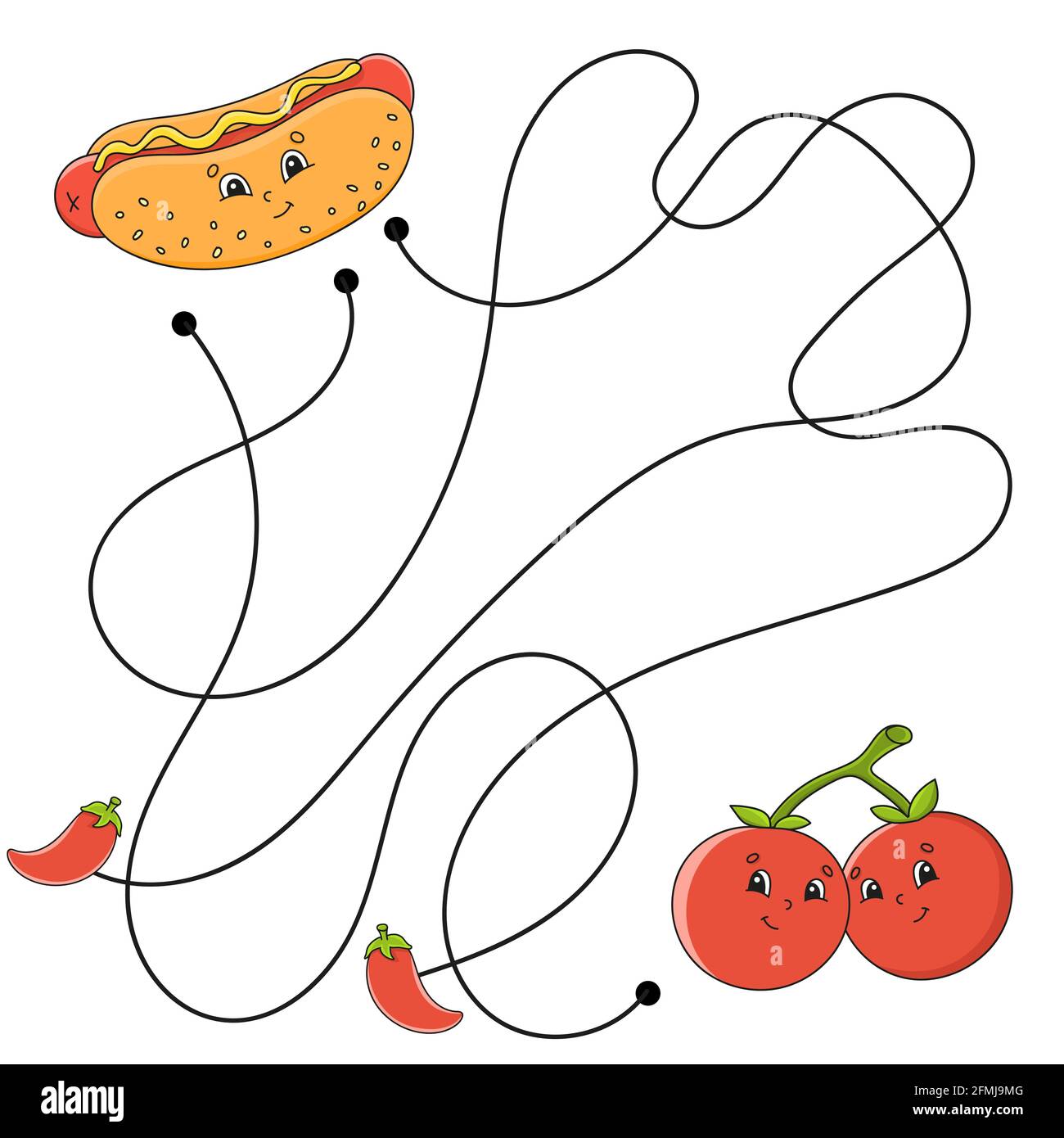 Easy maze. Labyrinth for kids. Activity worksheet. Puzzle for children ...