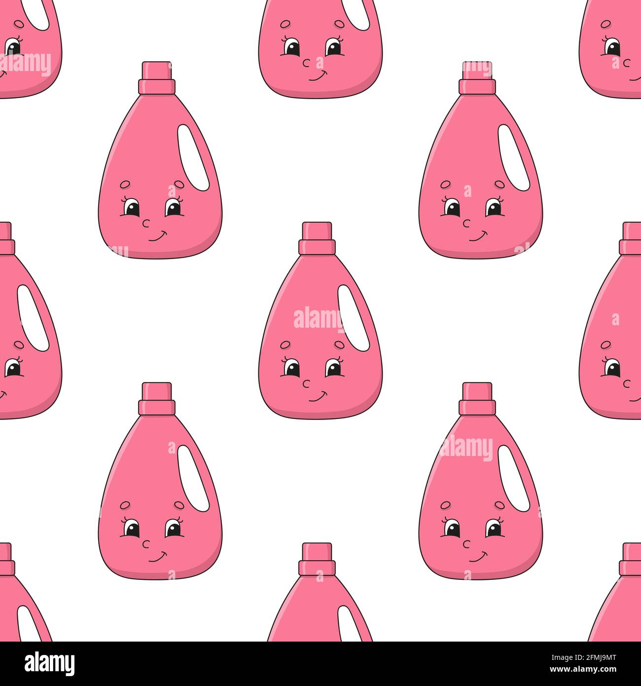 Colored seamless pattern. Cartoon style. Hand drawn. Vector ...