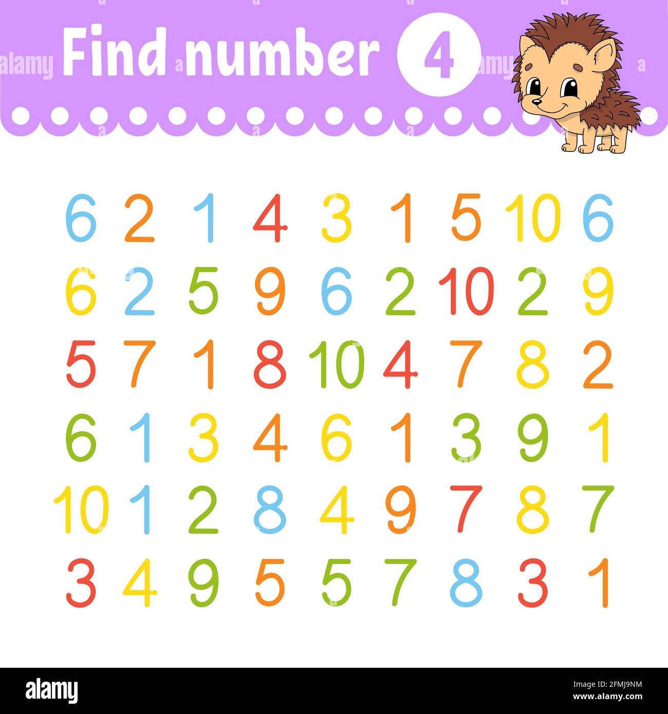Find number. Education developing worksheet. Activity page with ...