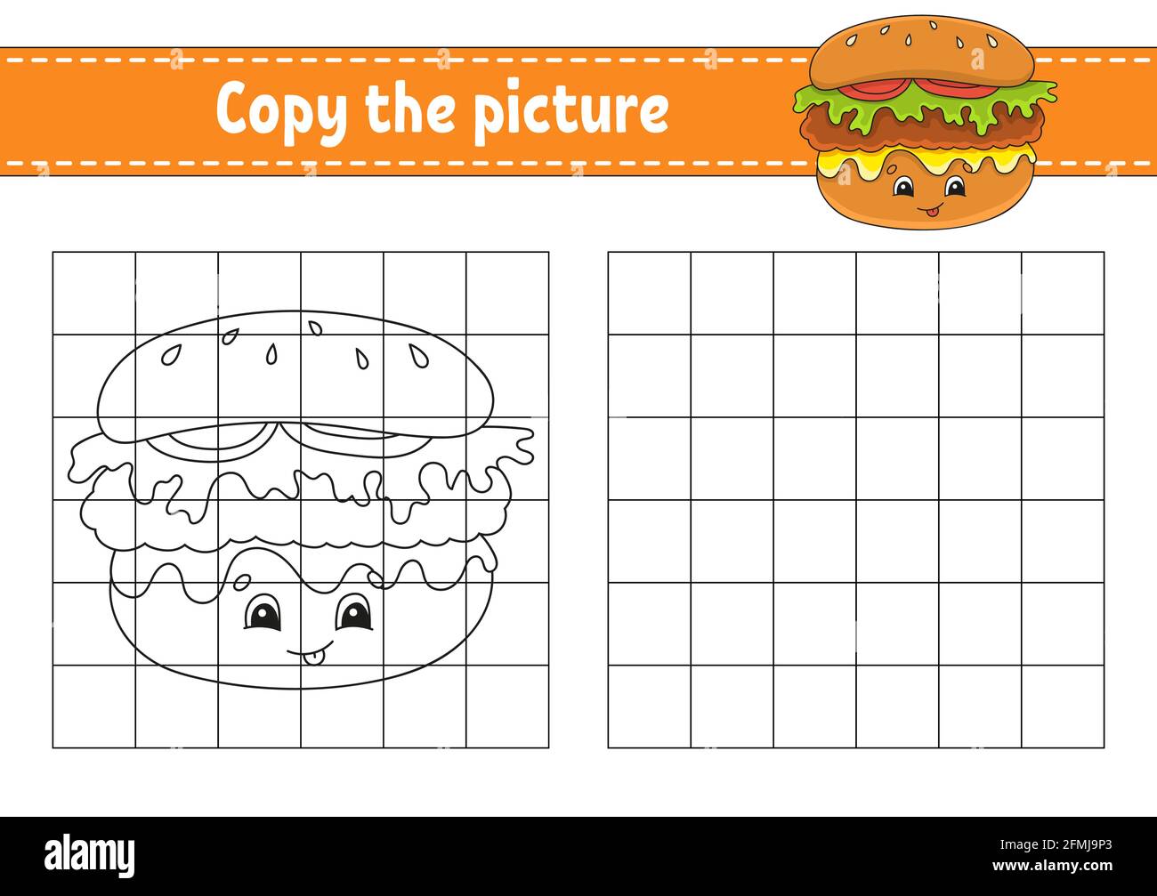 Copy the picture. Coloring book pages for kids. Education developing ...