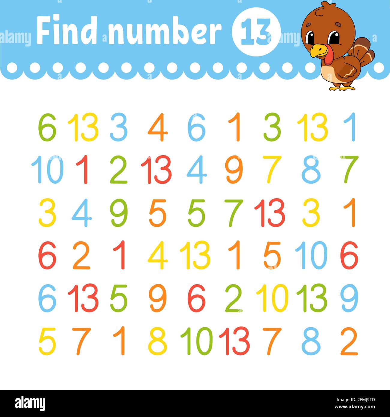 Find number. Education developing worksheet. Activity page with ...