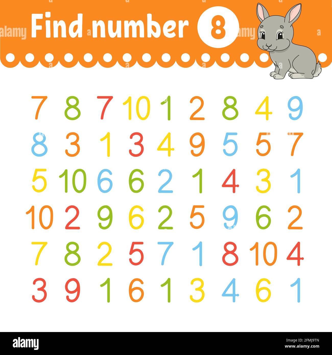 Find number. Education developing worksheet. Activity page with ...