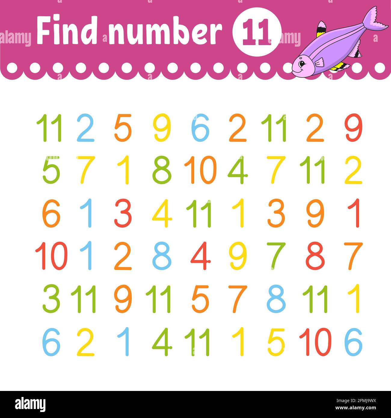 Find number. Education developing worksheet. Activity page with ...
