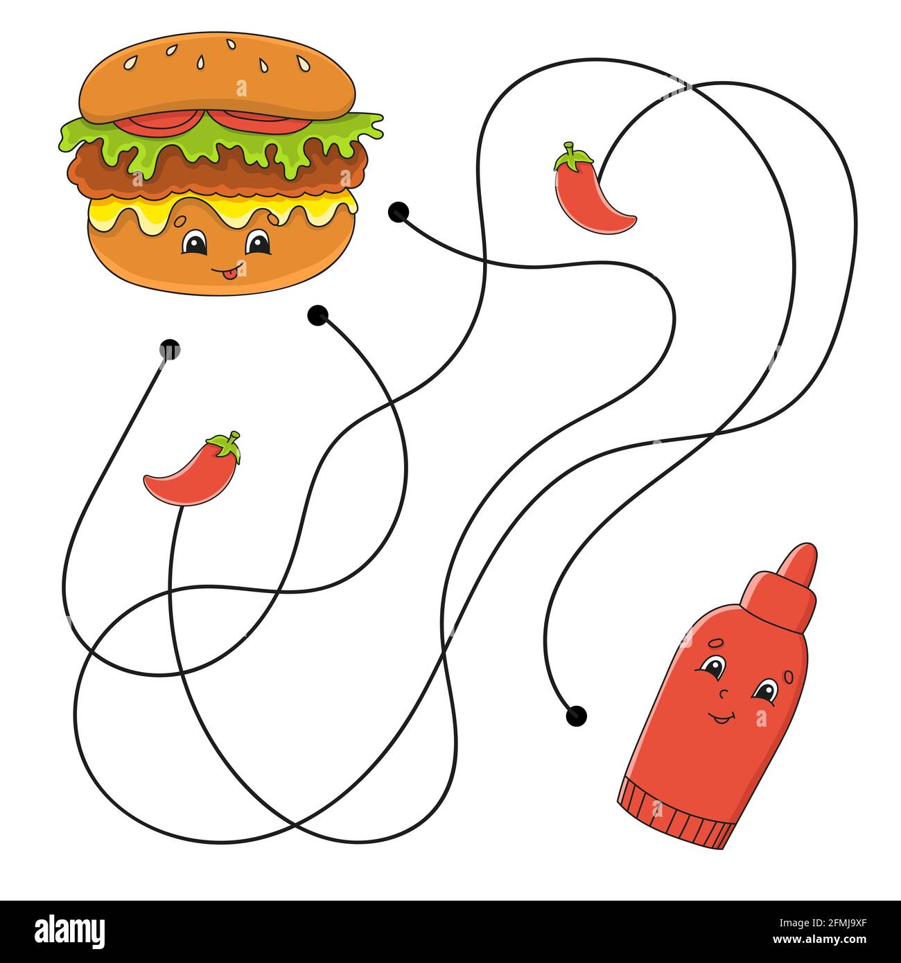 Easy maze. Labyrinth for kids. Activity worksheet. Puzzle for children ...