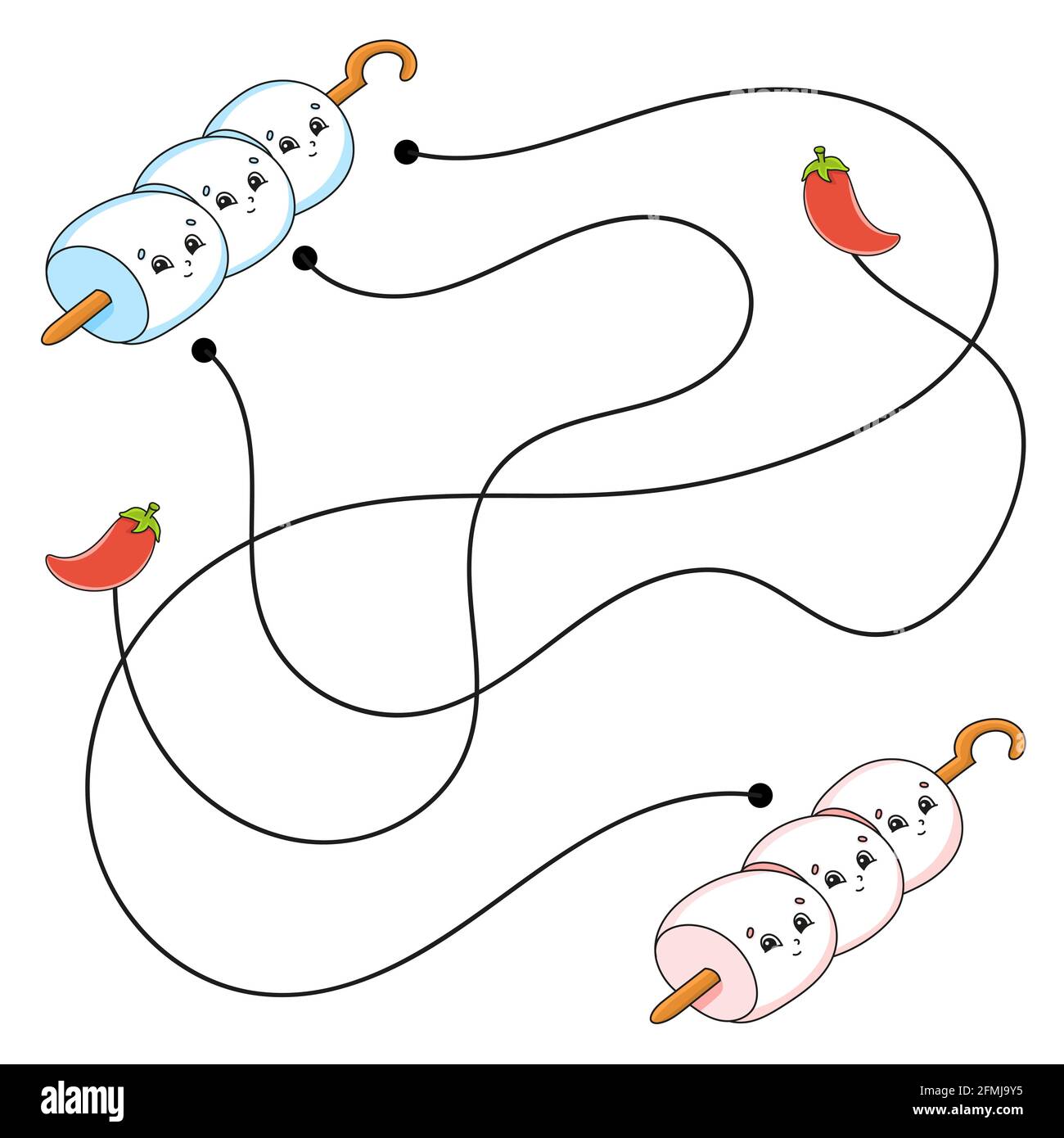 Easy maze. Labyrinth for kids. Activity worksheet. Puzzle for children ...