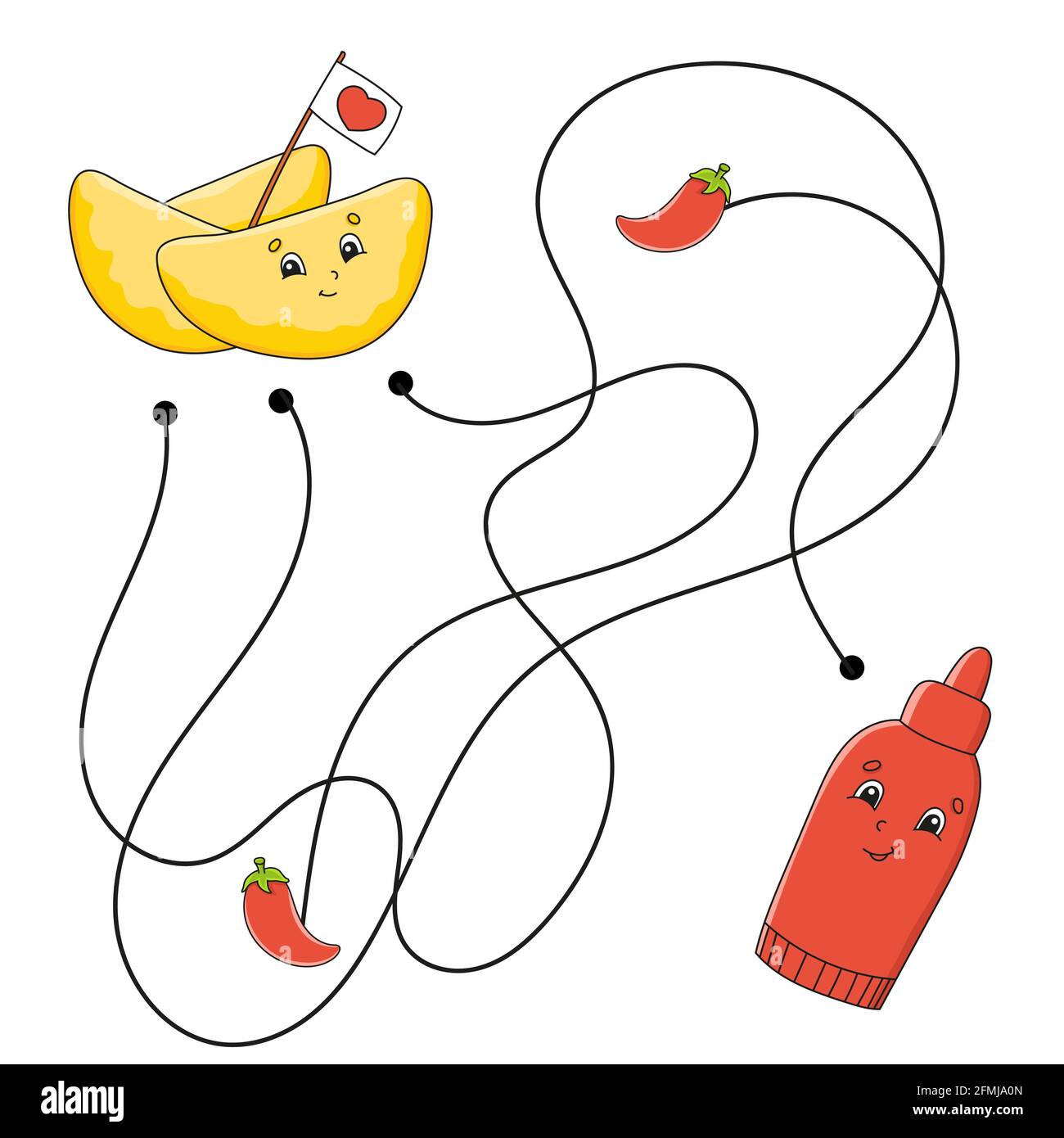 Easy maze. Labyrinth for kids. Activity worksheet. Puzzle for children ...