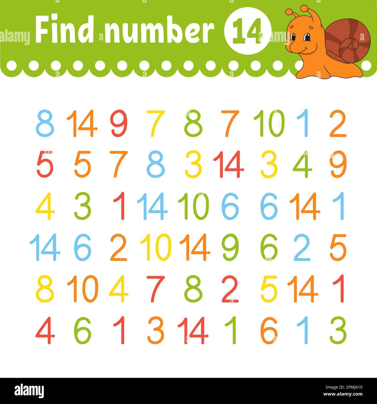 Find number. Education developing worksheet. Activity page with ...