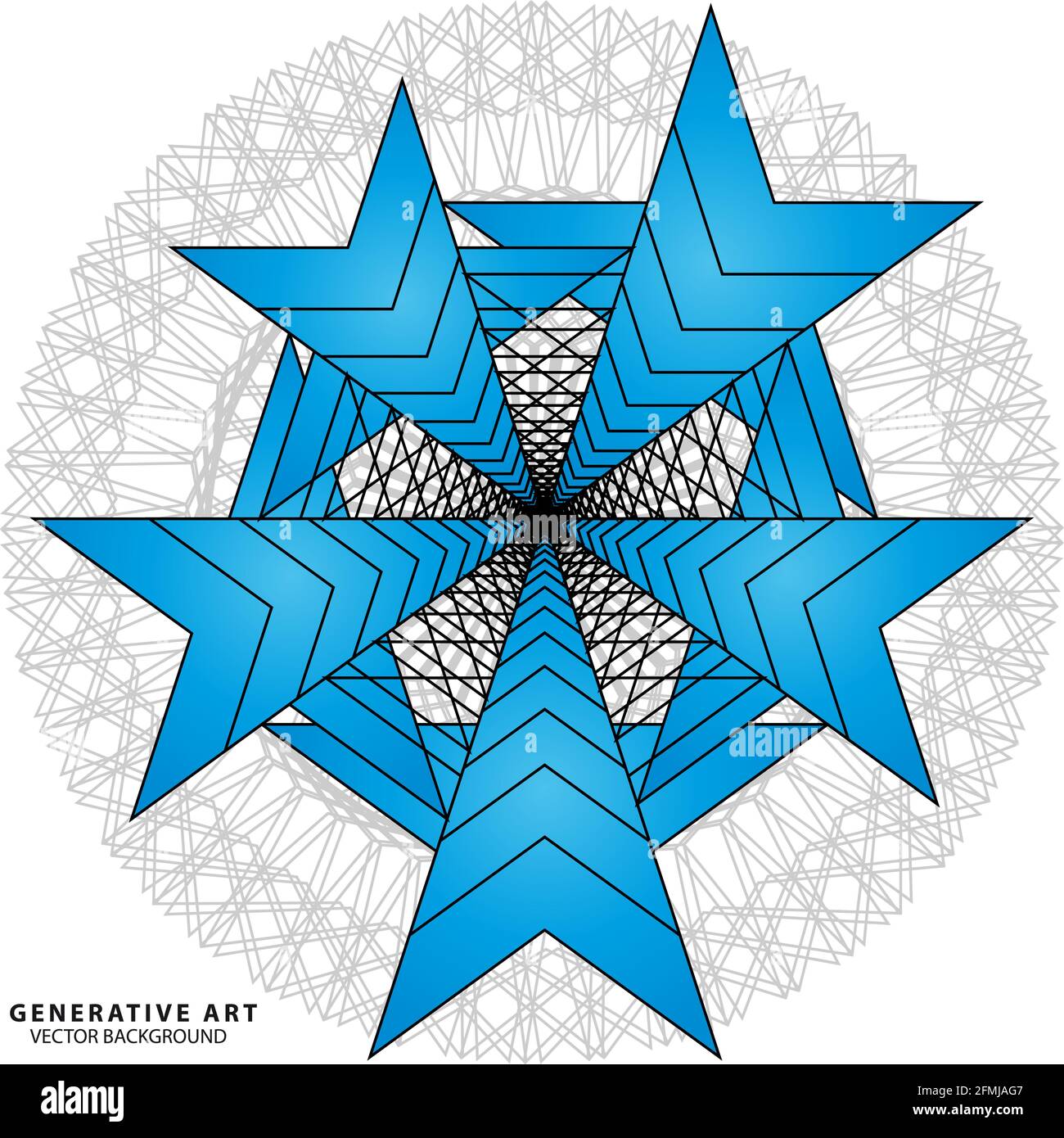 Generative art abstract colorful background vector template with ...