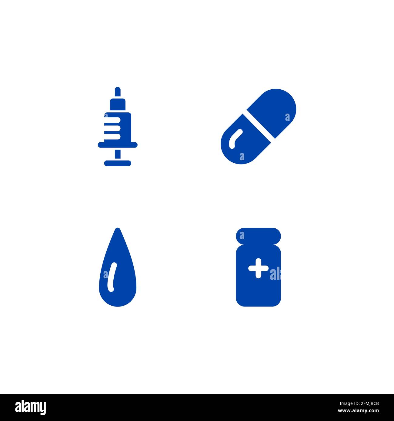 Simple Medical Medicine Icon Set Illustration Design Template with ...