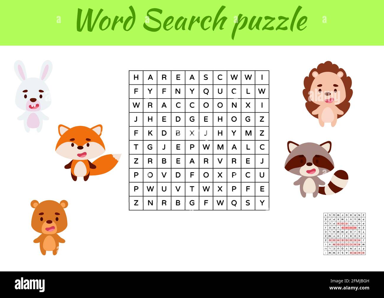 Animal Word Search Puzzles Printable