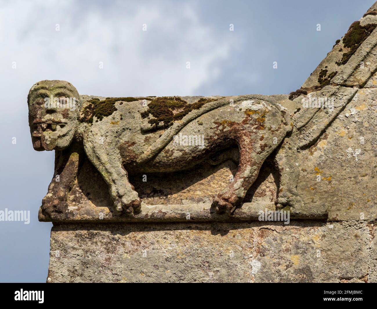 Acroterion gable facade, Ste Anne chapel, Buléon, Morbihan, Brittany ...