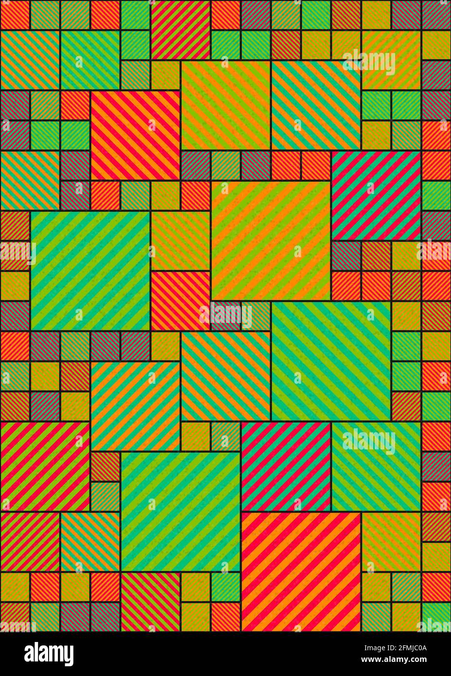 Abstract Geometrical generative computational art illustration Stock ...