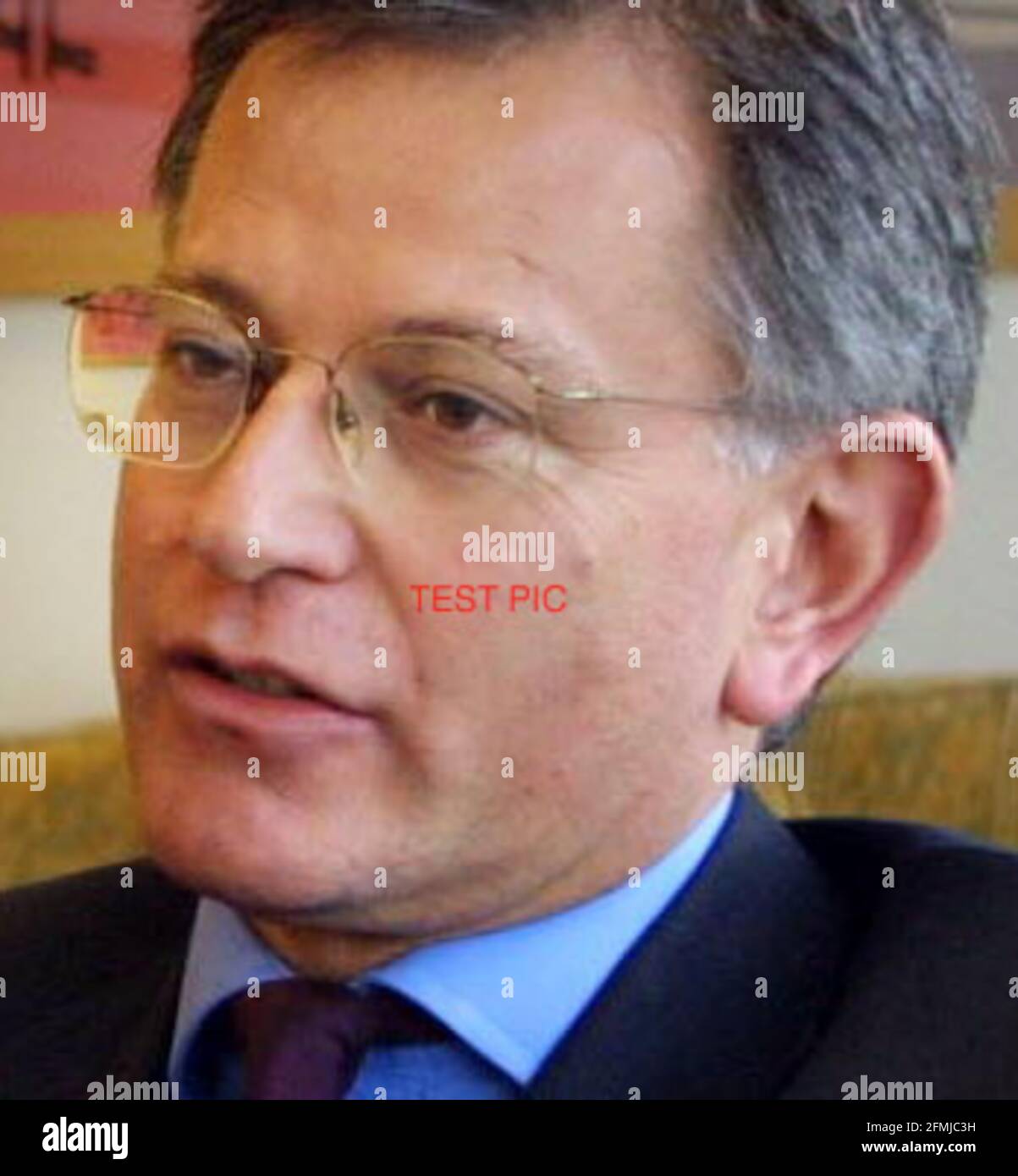 Stephen Byers in his office in London. pic david sandison 19/1/2002 ...