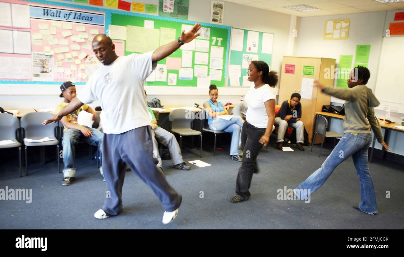 Nick Makoha, poet coach with students from the Lammas school in Leyton ...