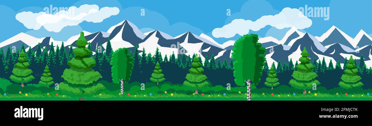 Summer nature landscape with rocks Stock Vector Image & Art - Alamy