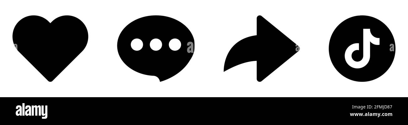 Like, Comment, Share, and Logo. Vector Illustration isolated on white ...