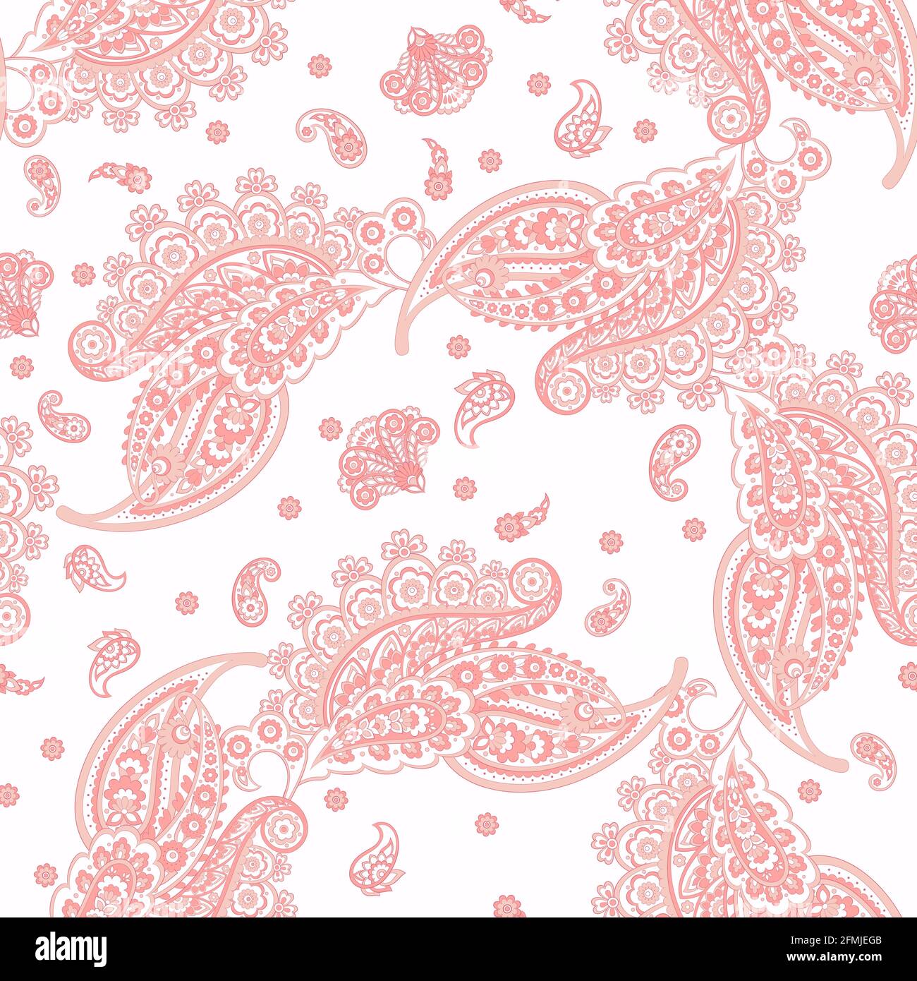 Seamless Paisley pattern in indian batik style. Floral vector ...
