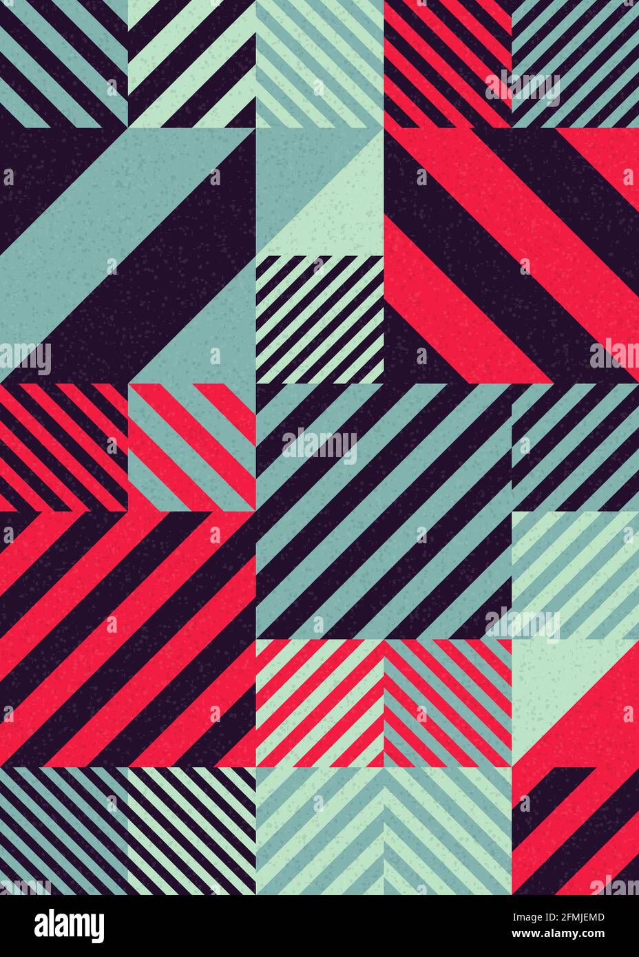 Abstract Geometrical generative computational art illustration Stock ...